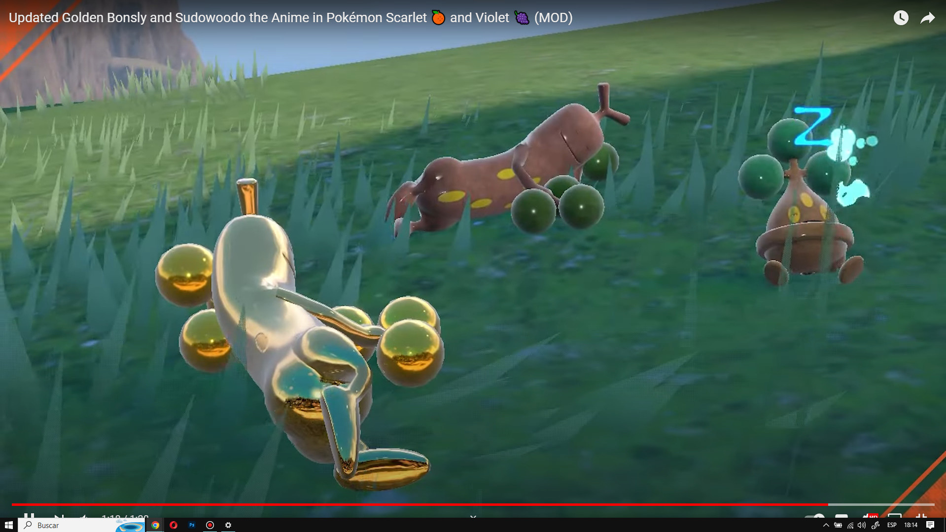 Golden Bonsly and Sudowoodo [Pokemon Scarlet & Violet] [Mods]