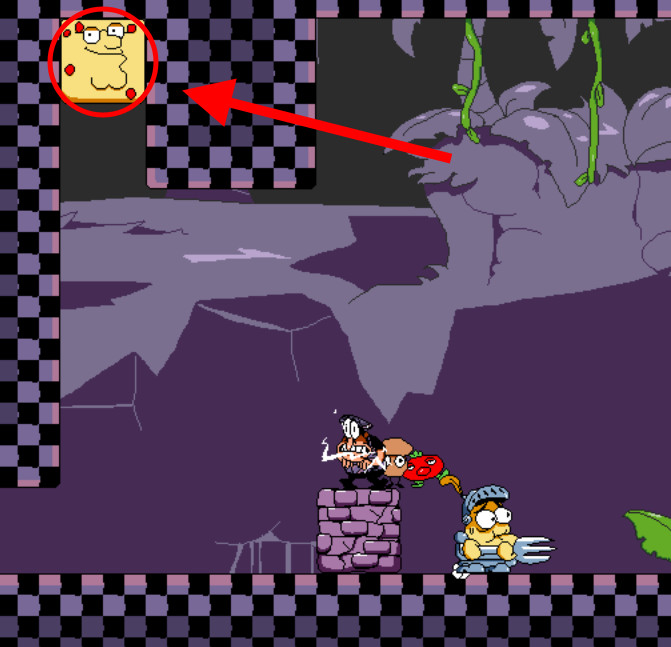 Peter Griffin as the big pizza block Mod for Pizza Tower | PT Mods