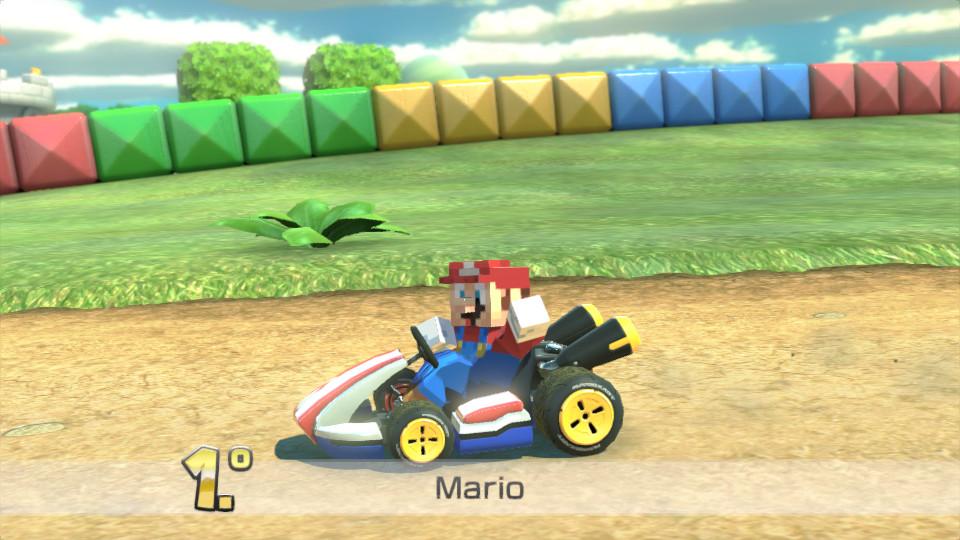 Minecraft Mario in MK8D - (Over Mario) Mod for Mario Kart 8 Deluxe | MK8D Mods