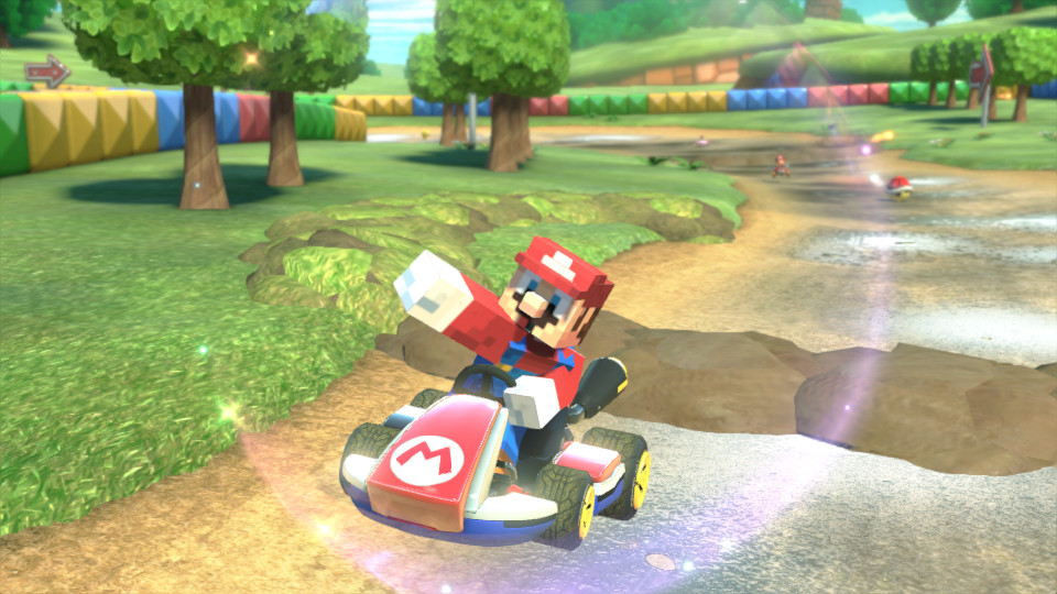 Minecraft Mario in MK8D - (Over Mario) Mod for Mario Kart 8 Deluxe ...