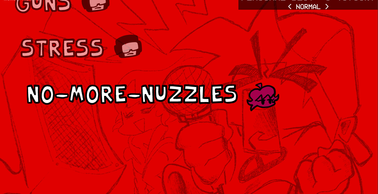 a simple no more nuzzles chart Mod for Friday Night Funkin' | FNF Mods