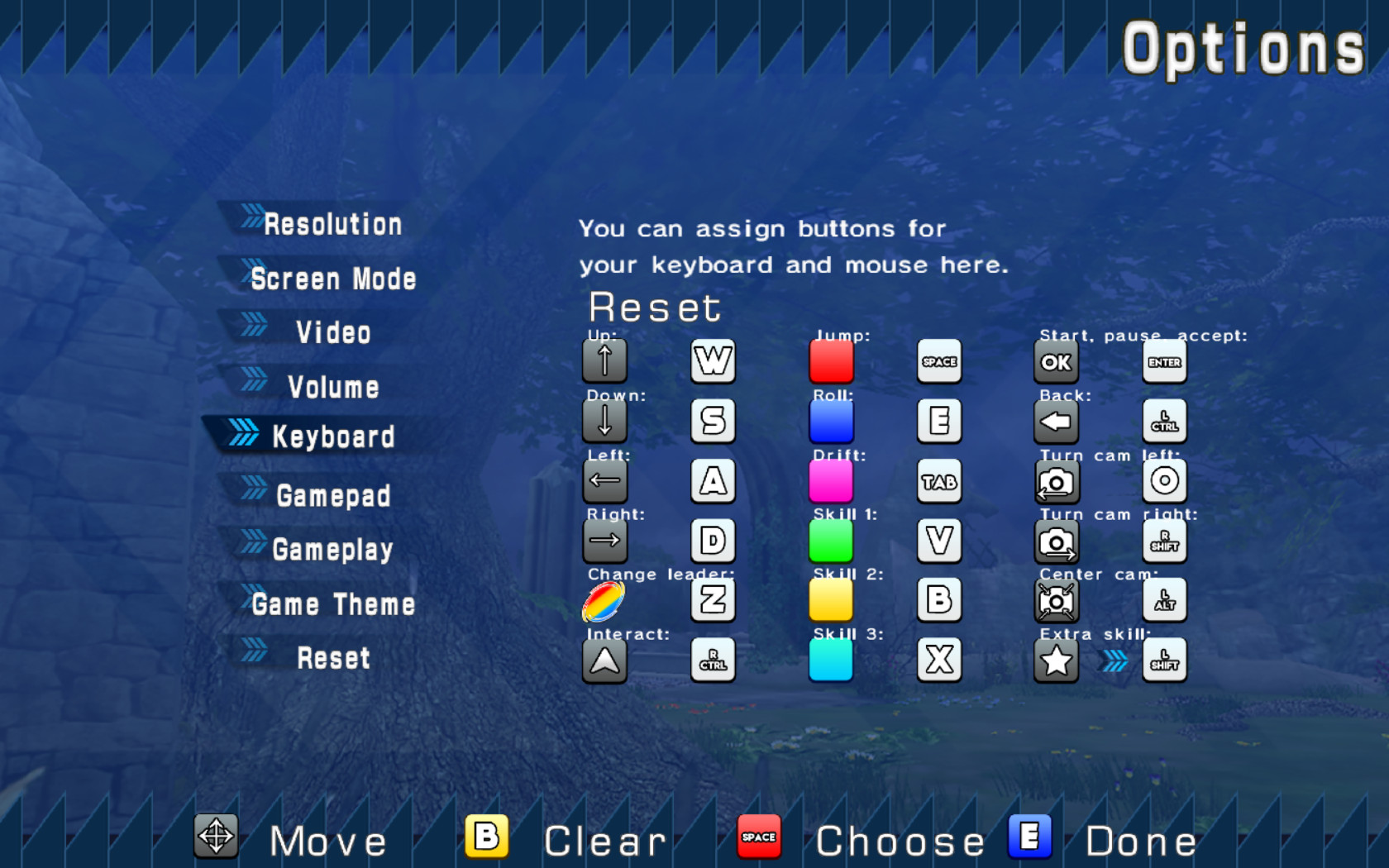 my controls settings Mod for Sonic World DX | SWDX Mods