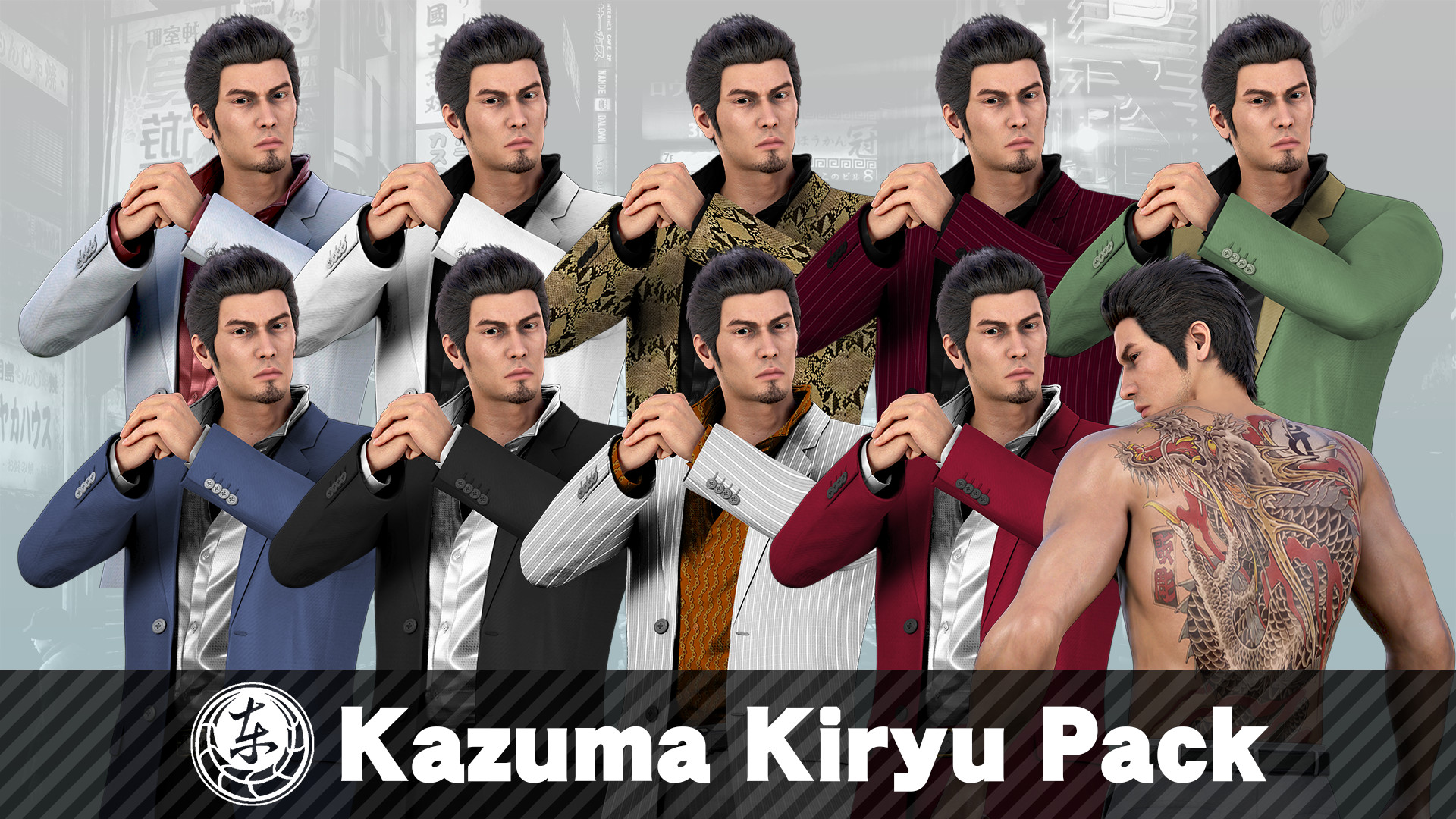 Kazuma Kiryu Alt Pack Mod for Super Smash Bros. Ultimate | SSBU Mods