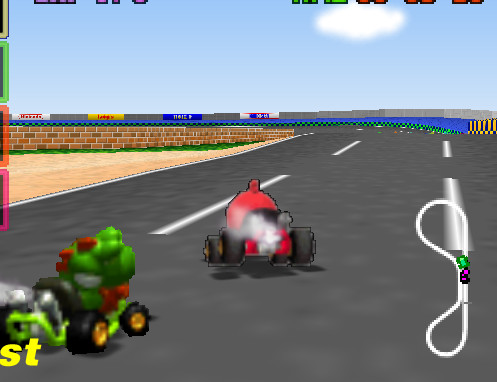 Red bird from Angry Birds over Toad [Mario Kart 64] [Mods]