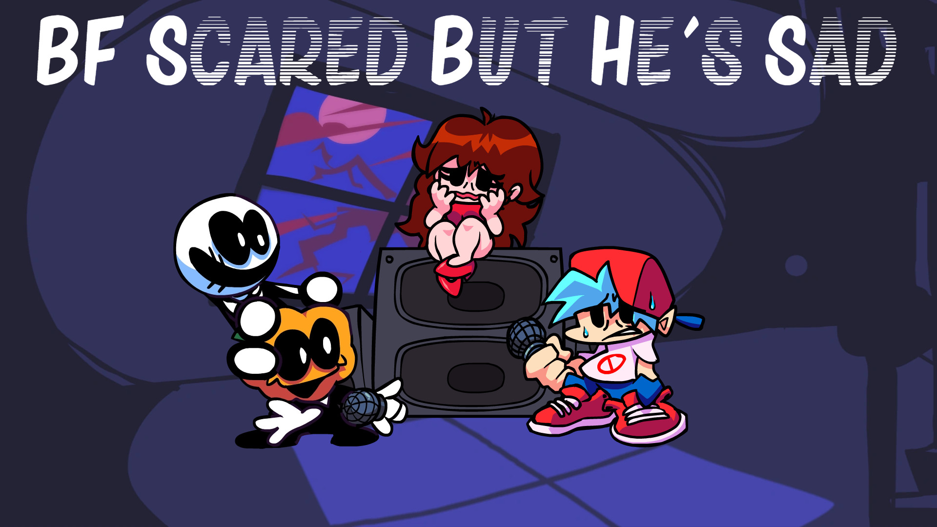 BF Scared But He's Sad [Friday Night Funkin'] [Mods]