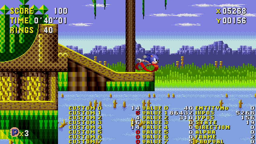 Advanced Debug HUD [Sonic CD (2011)] [Mods]
