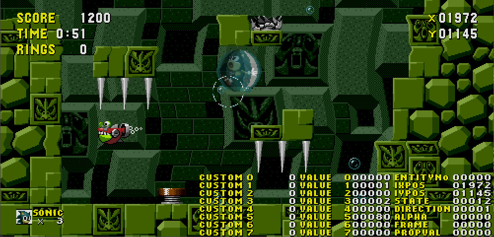 Advanced Debug HUD Mod for Sonic the Hedgehog (2013) | S1 2013 Mods