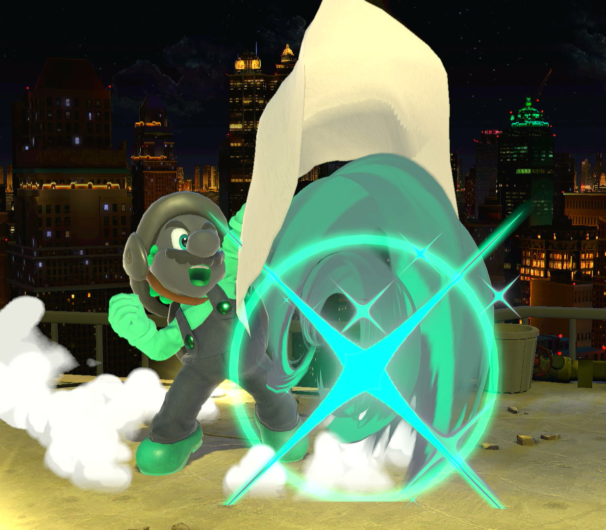 Cyan+Gray Doc Effects [Super Smash Bros. Ultimate] [Mods]