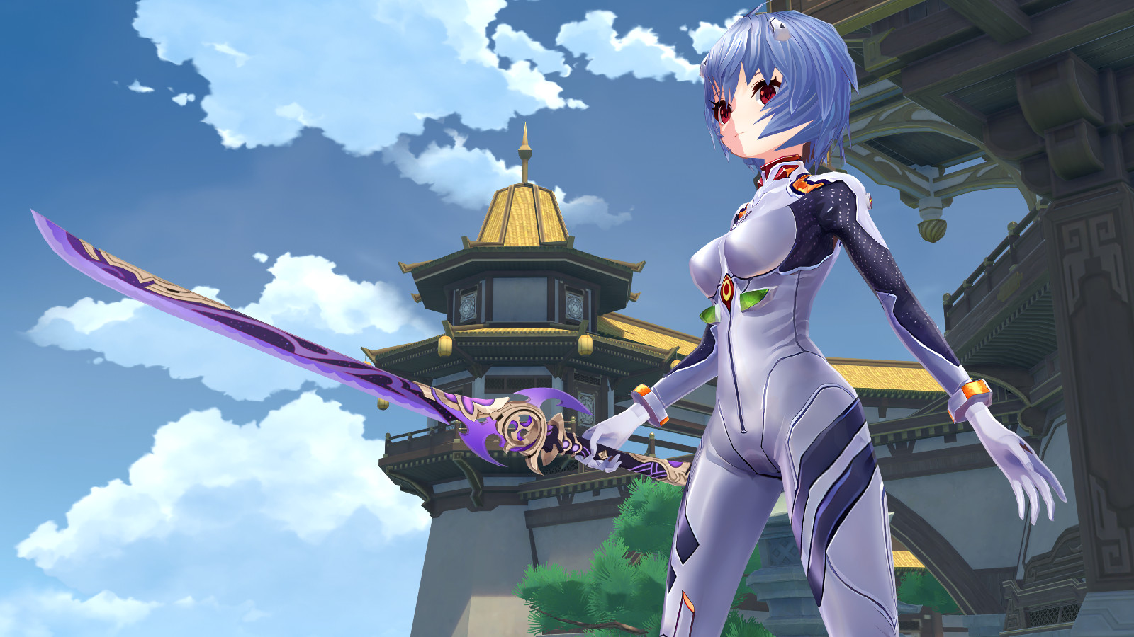 [Keqing] Ayanami Rei LCL plug suit Mod for Genshin Impact | GI Mods