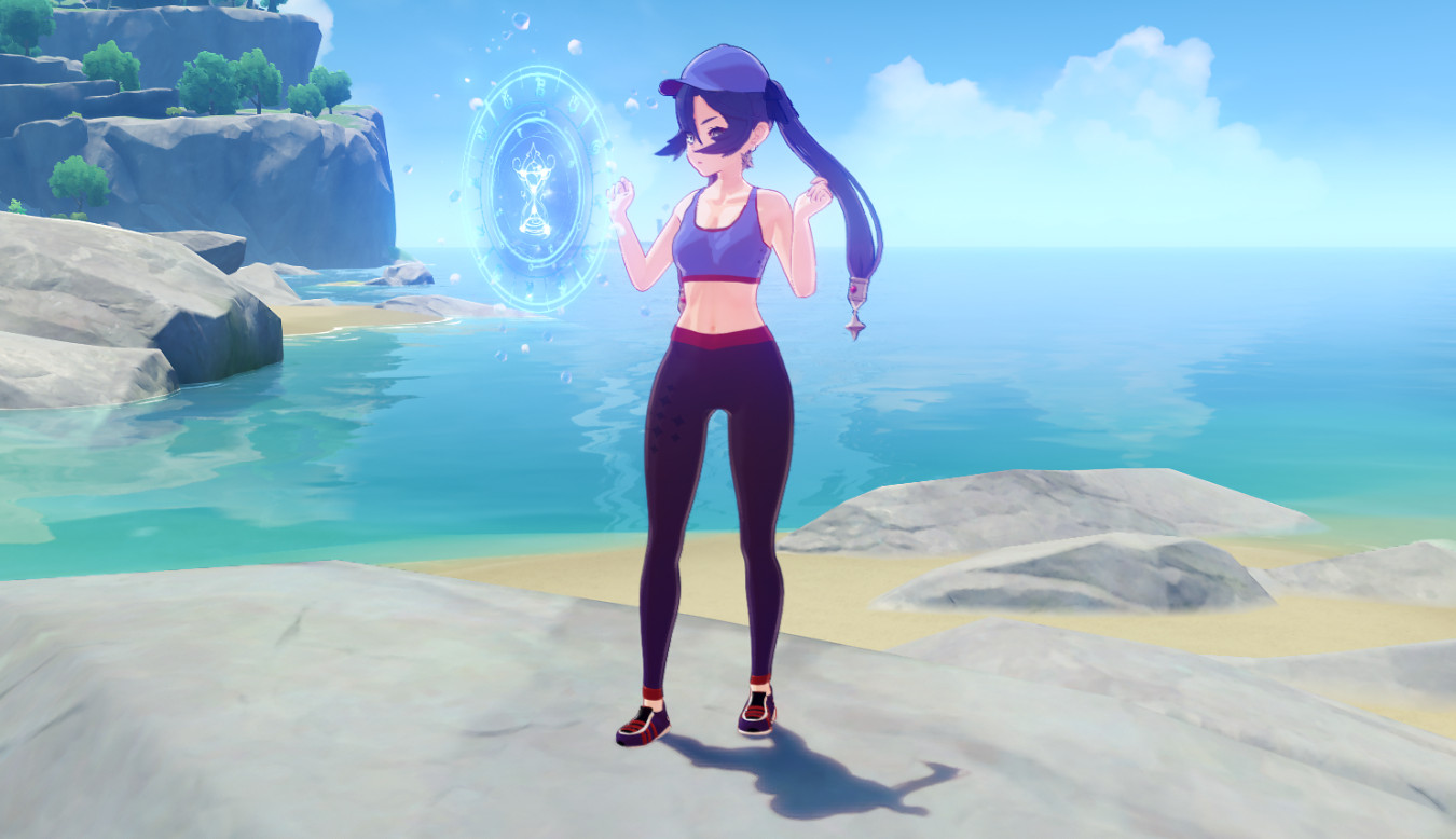 Gym/Yoga outfit Mona! Mod for Genshin Impact | GI Mods