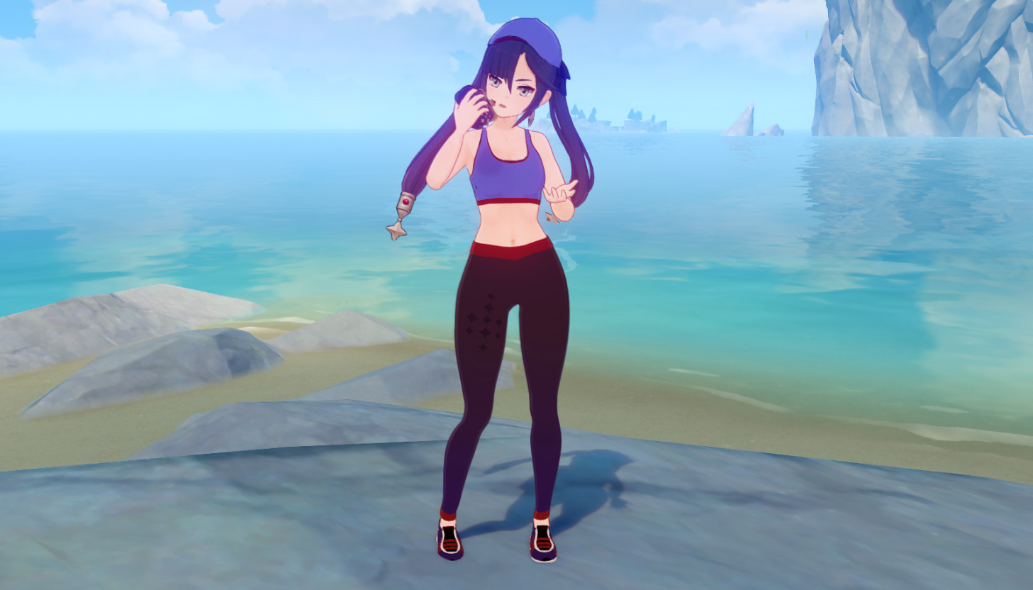 Gym/Yoga outfit Mona! Mod for Genshin Impact | GI Mods