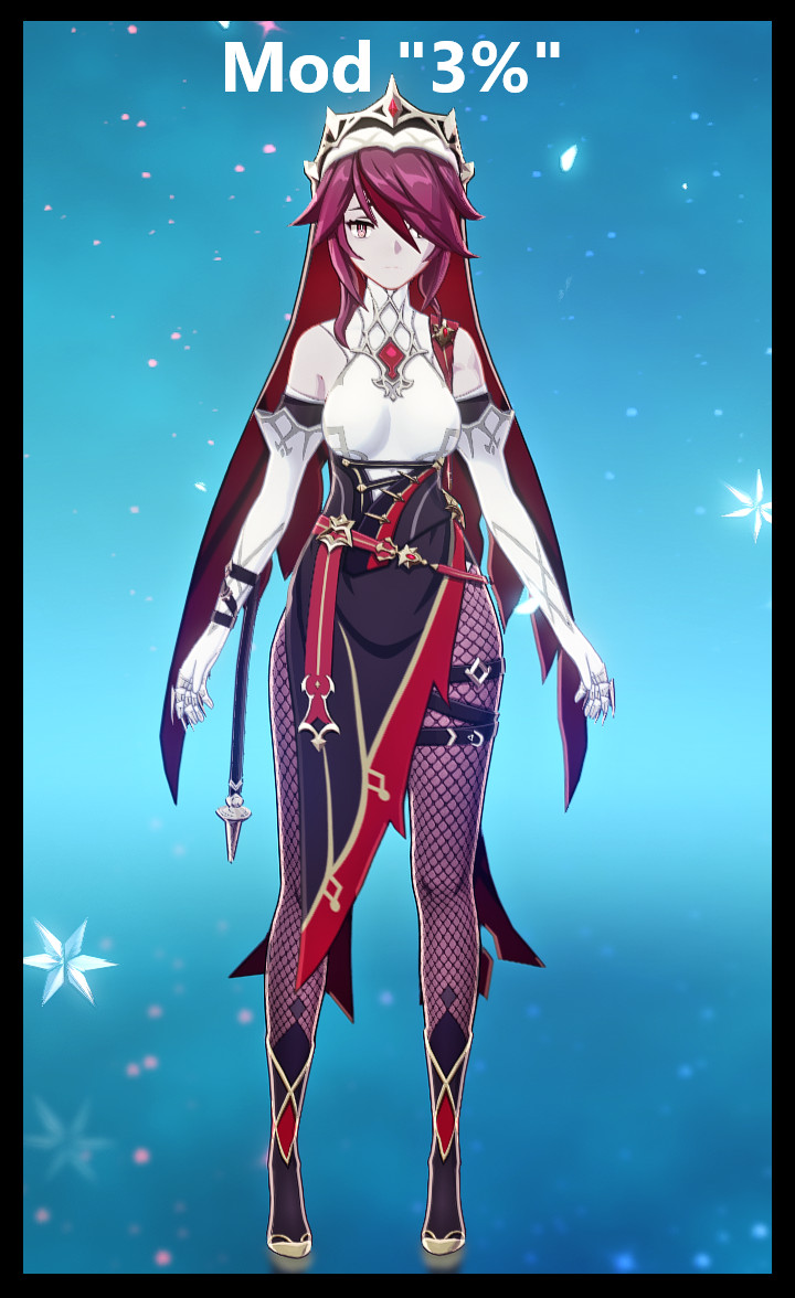 Rosaria "3%" Thiccer 4k + 6 Variants + 3 Versions Mod for Genshin ...