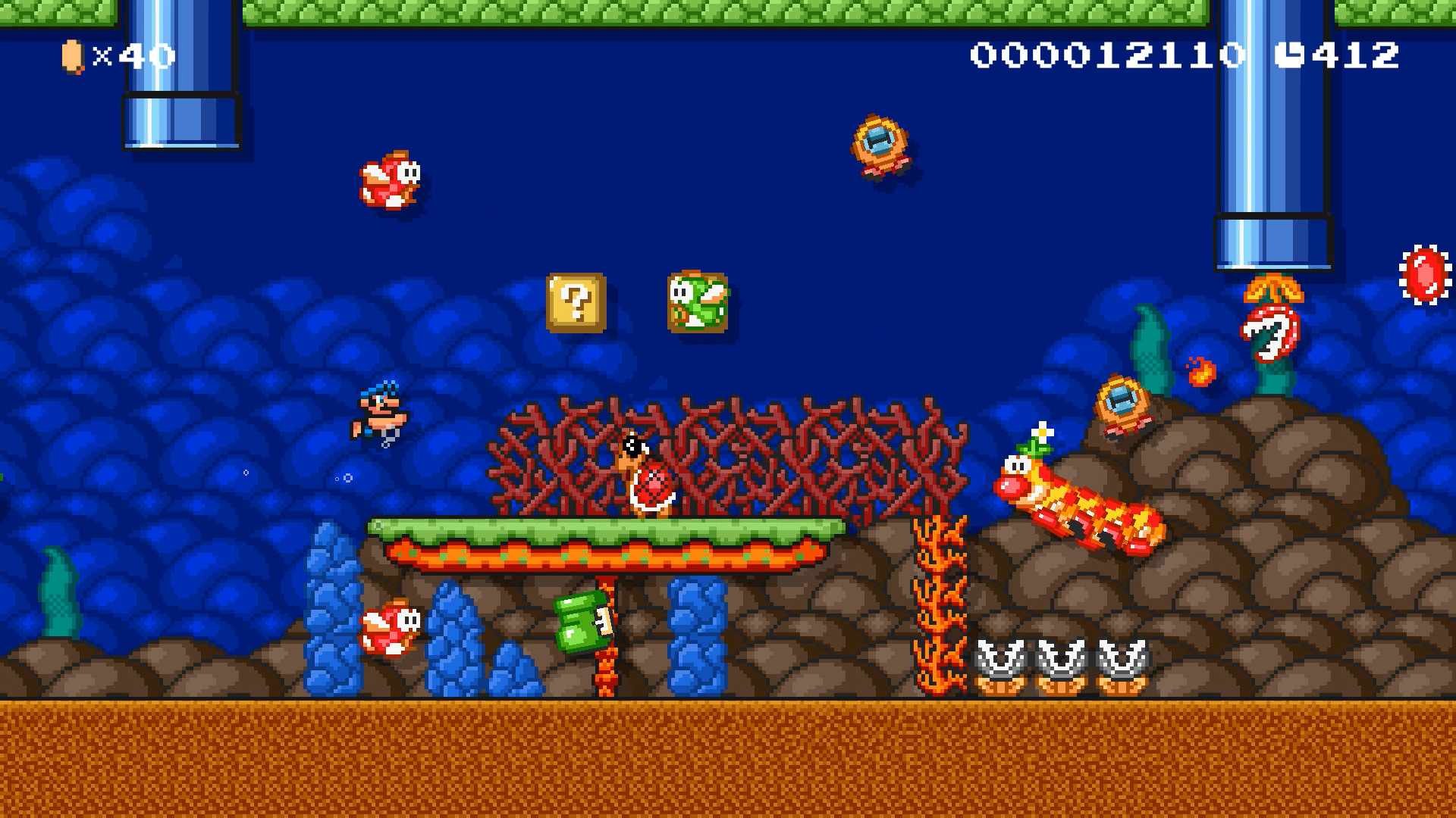 SMB1(16-bit) - Beach [Super Mario Maker 2] [Mods]