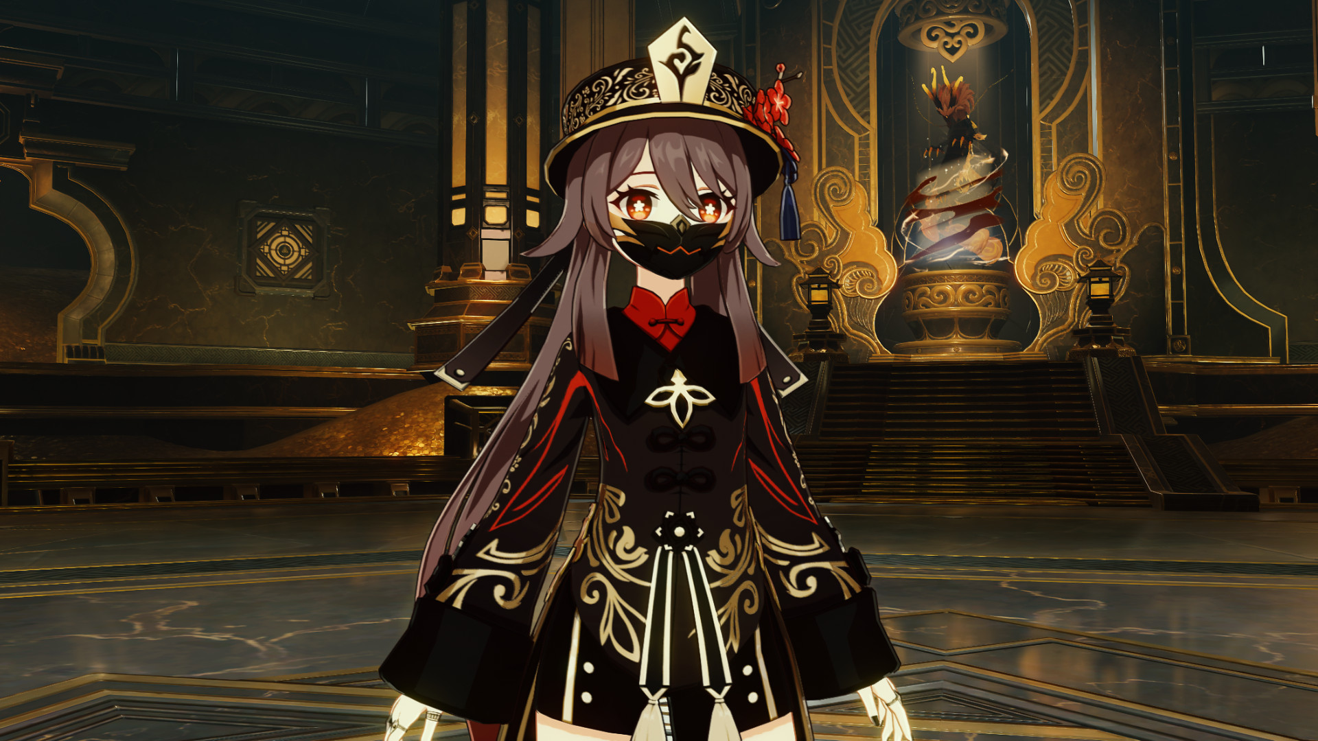 Masked Gold HuTao Mod for Genshin Impact | GI Mods