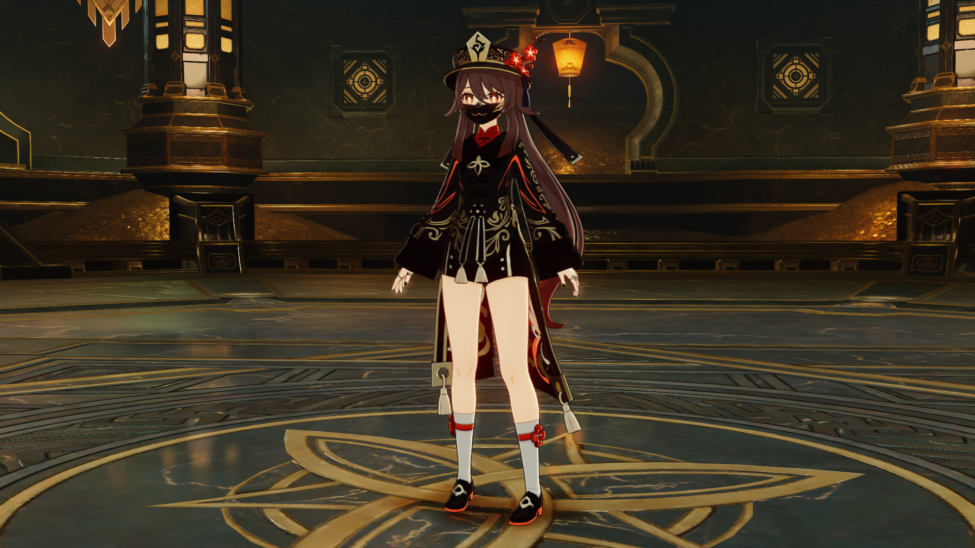 Masked Gold HuTao Mod for Genshin Impact | GI Mods