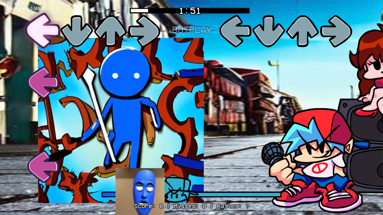 FNF: vs blue | a (mostly) ai generated fnf mod Mod for Friday Night ...