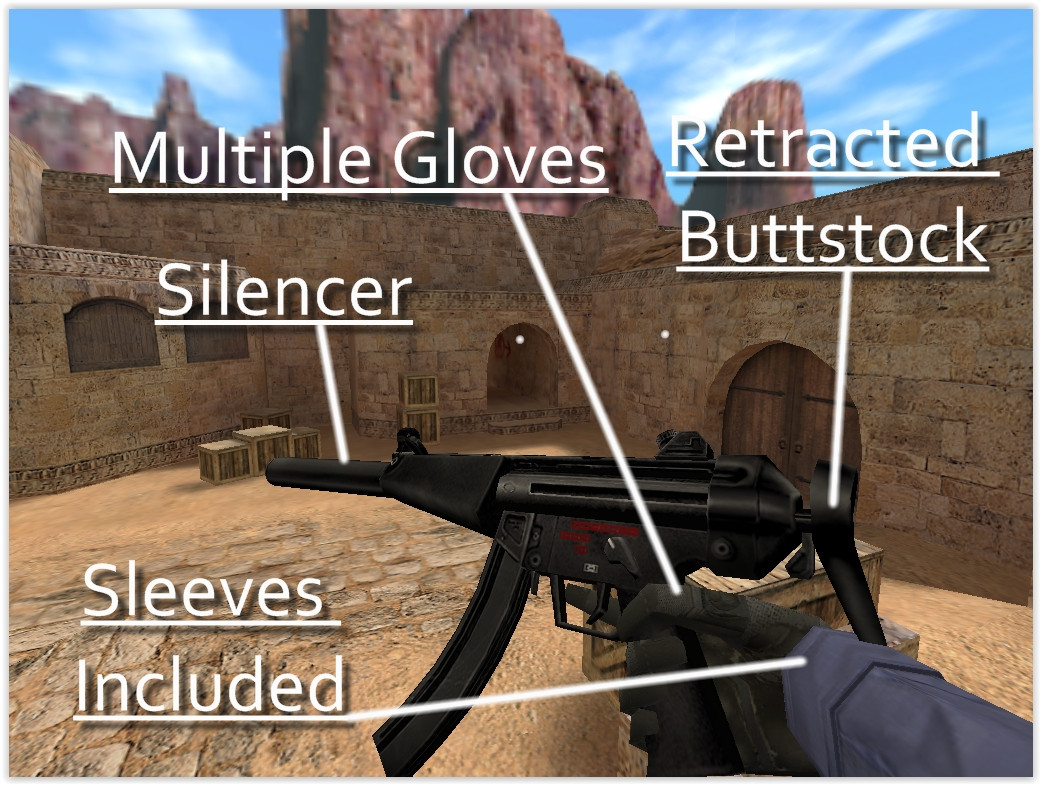 CS:GO/CS2 Low Poly MP5-SD Model Packs Mod for Counter-Strike 1.6 | CS1 ...