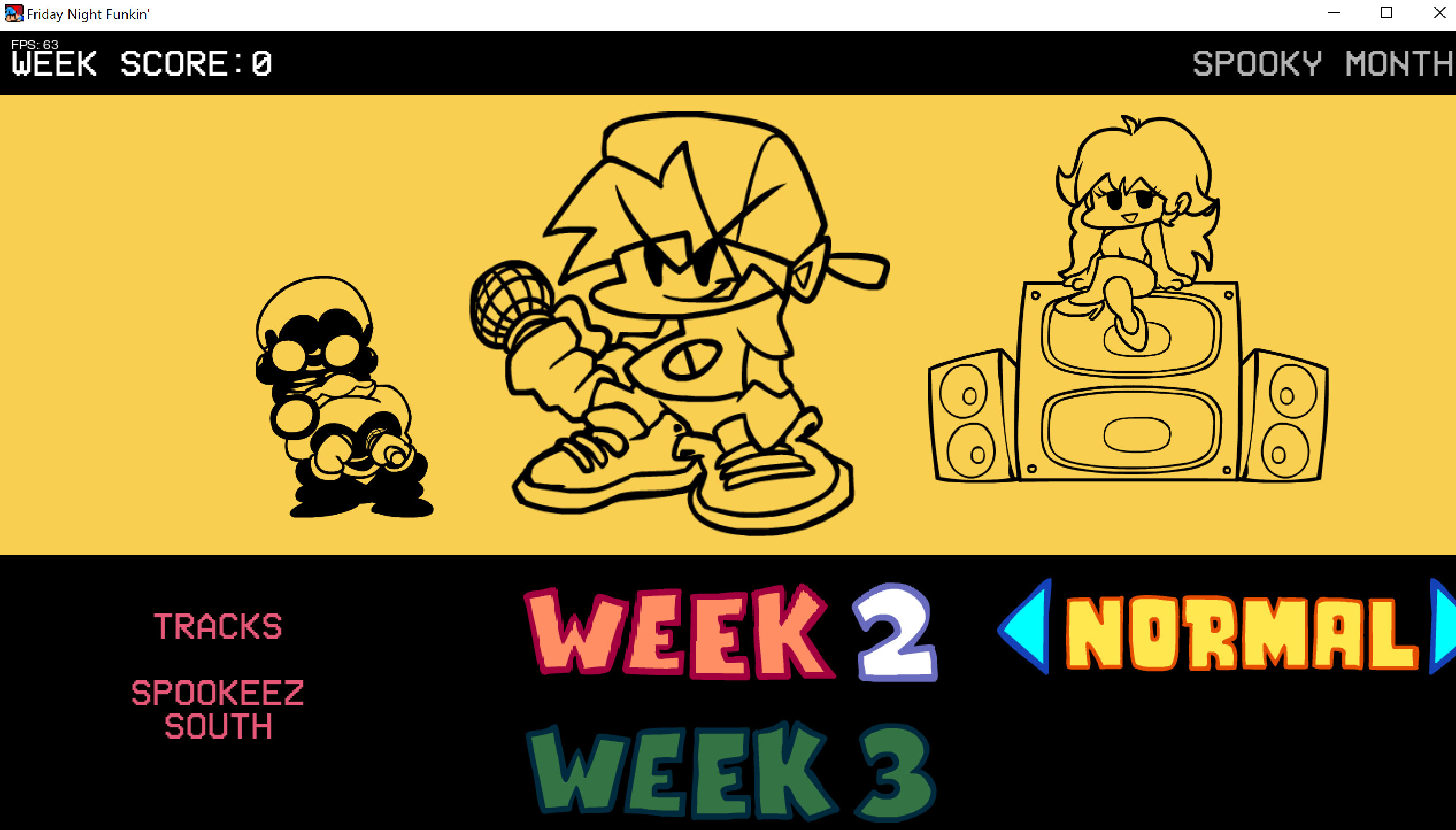 Colored Menu Week Sprites Mod for Friday Night Funkin' | FNF Mods