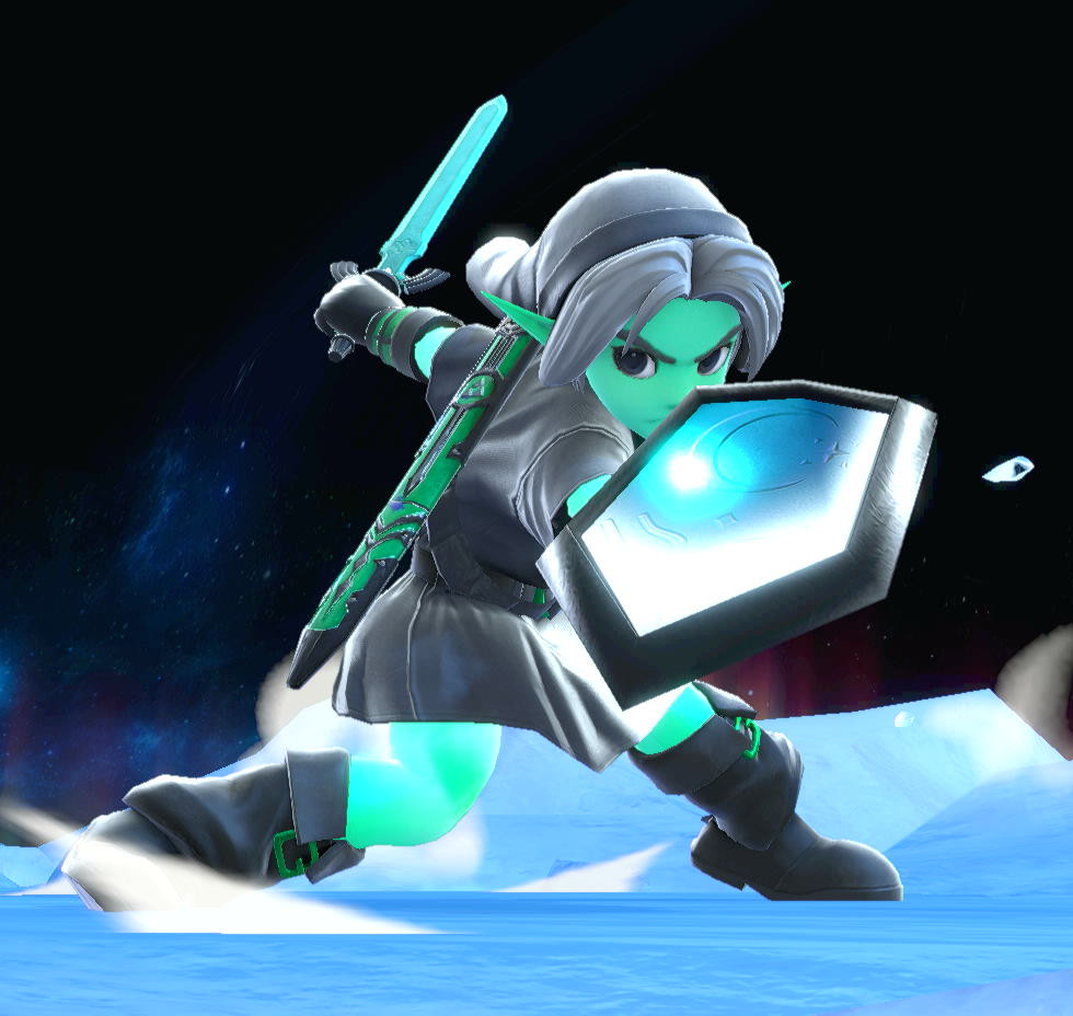 Cyan+Gray: Lost Hero Link Recolor Mod for Super Smash Bros. Ultimate ...