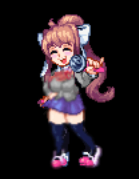 THICC Monika V2 Mod for Friday Night Funkin' | FNF Mods