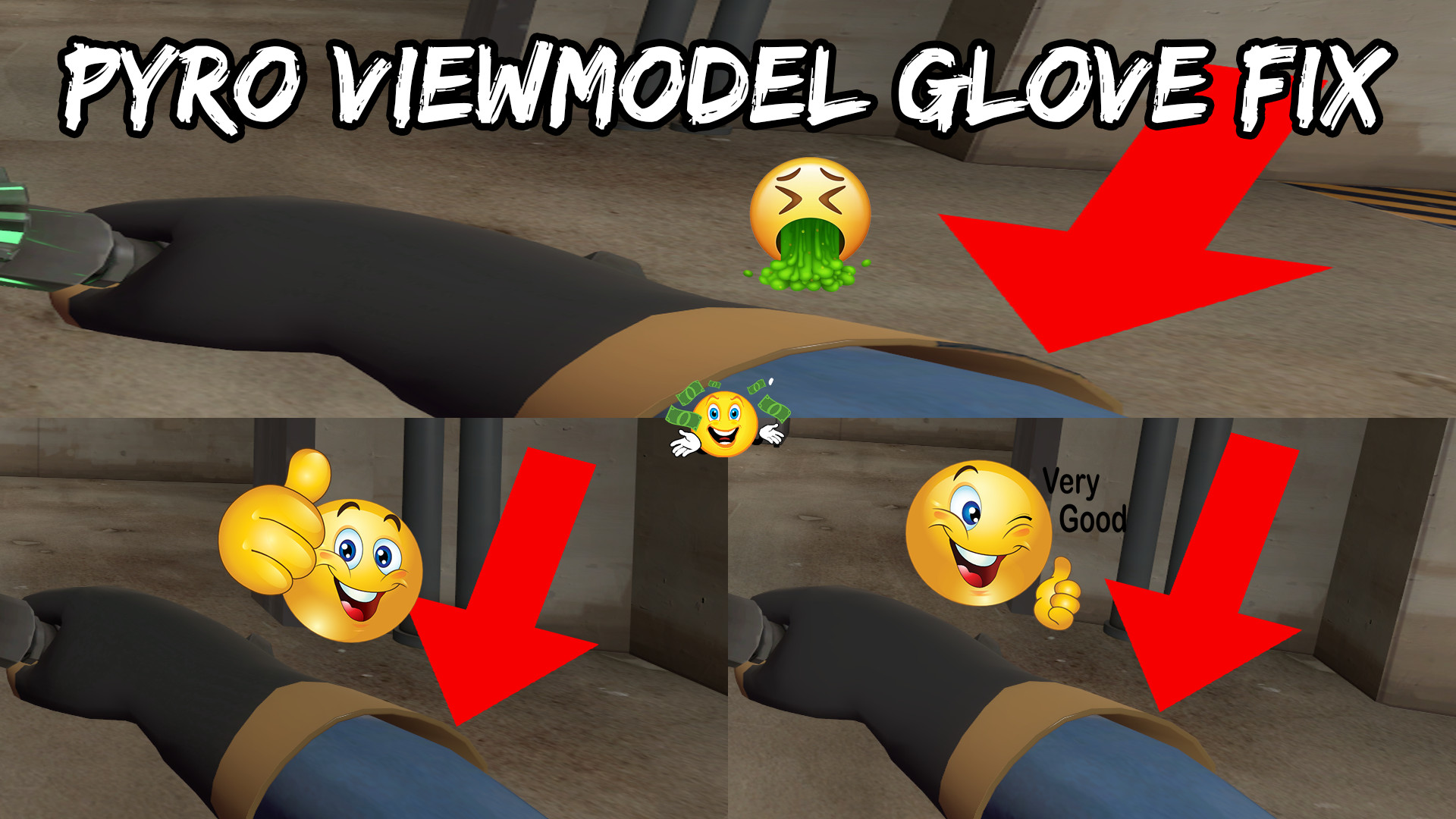 Pyro viewmodel glove fix Mod for Team Fortress 2 | TF2 Mods