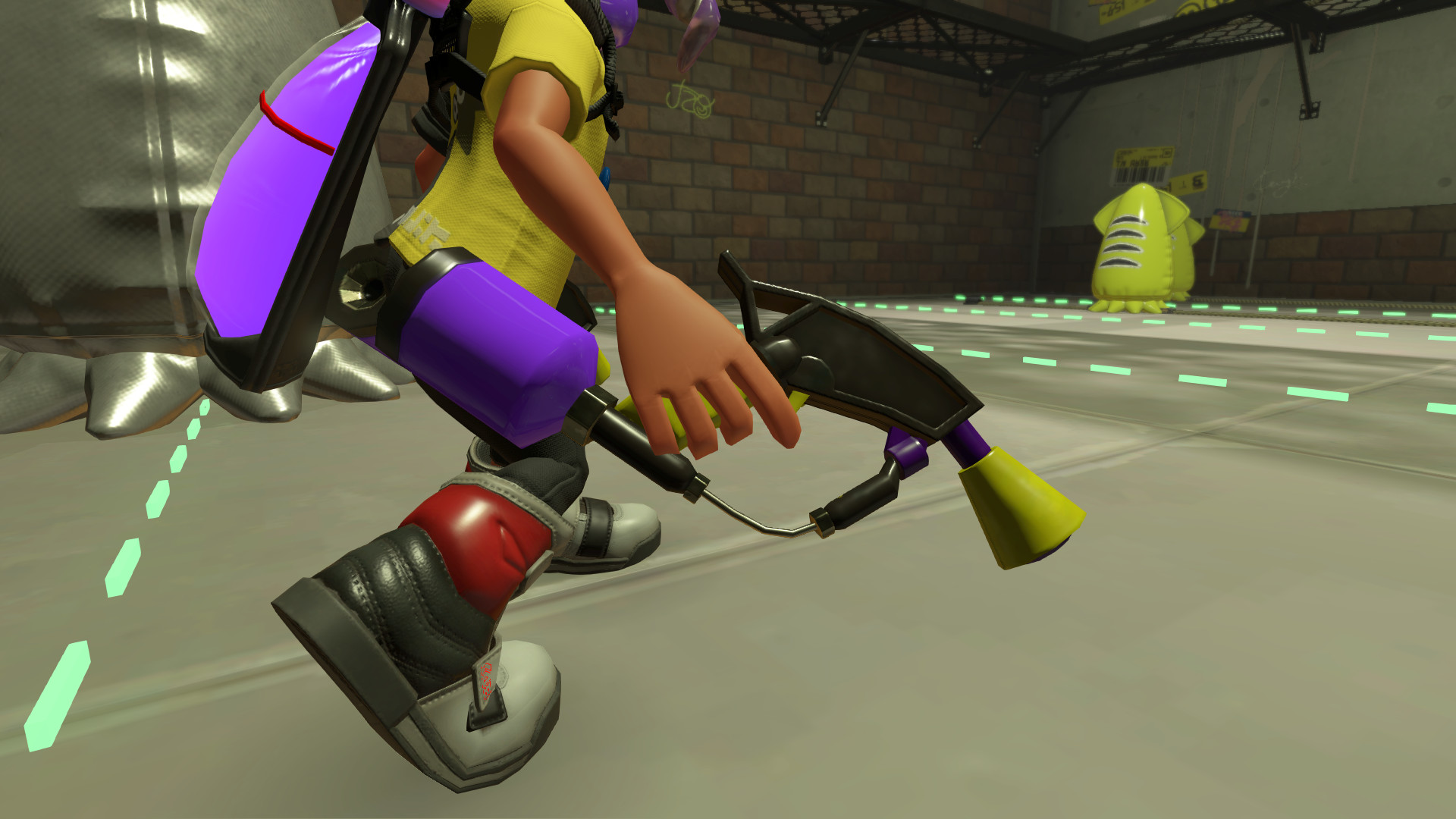Yellow/Purple Colored Splat Dualies [Splatoon 3] [Mods]