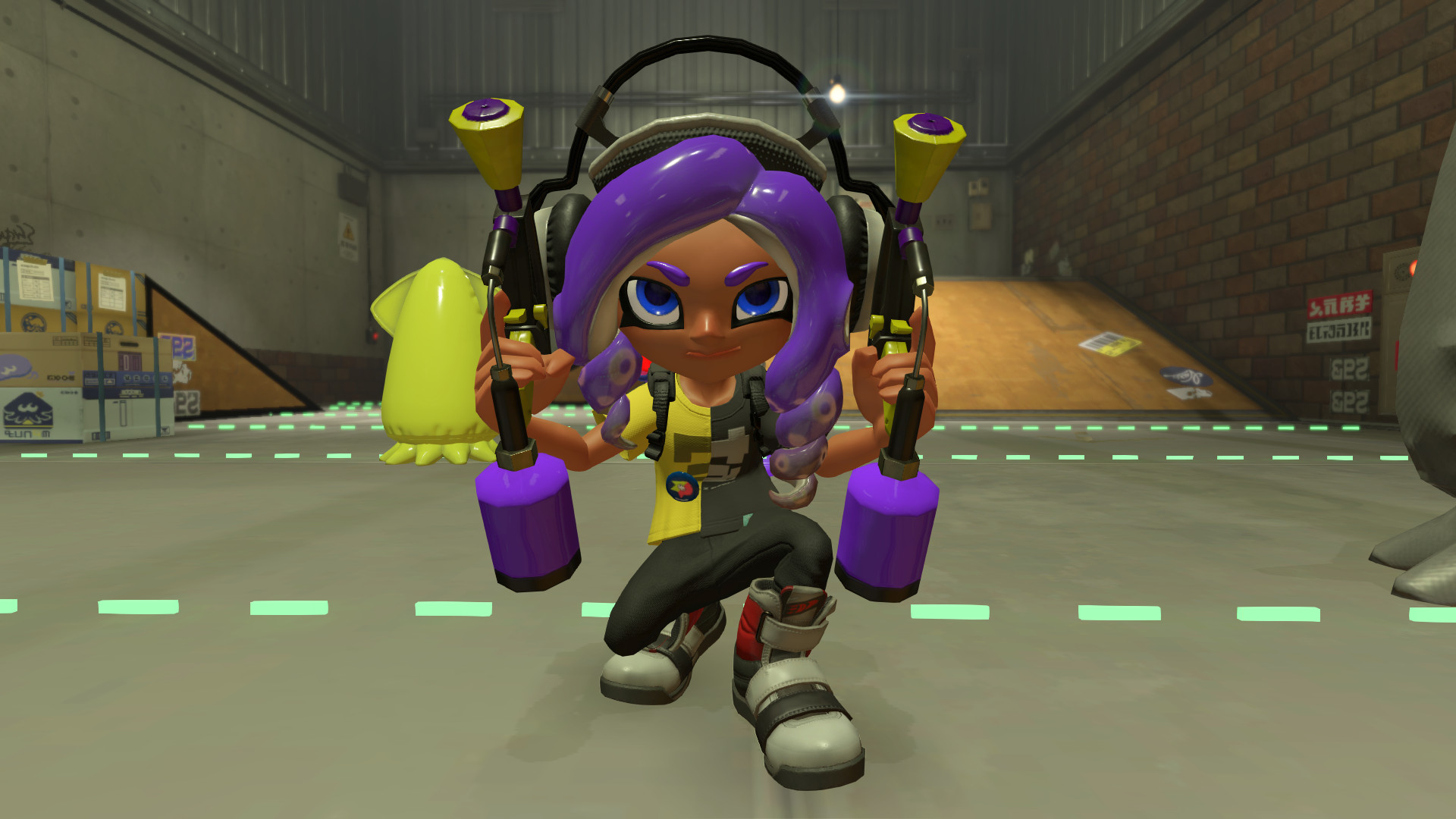 Yellow/Purple Colored Splat Dualies [Splatoon 3] [Mods]