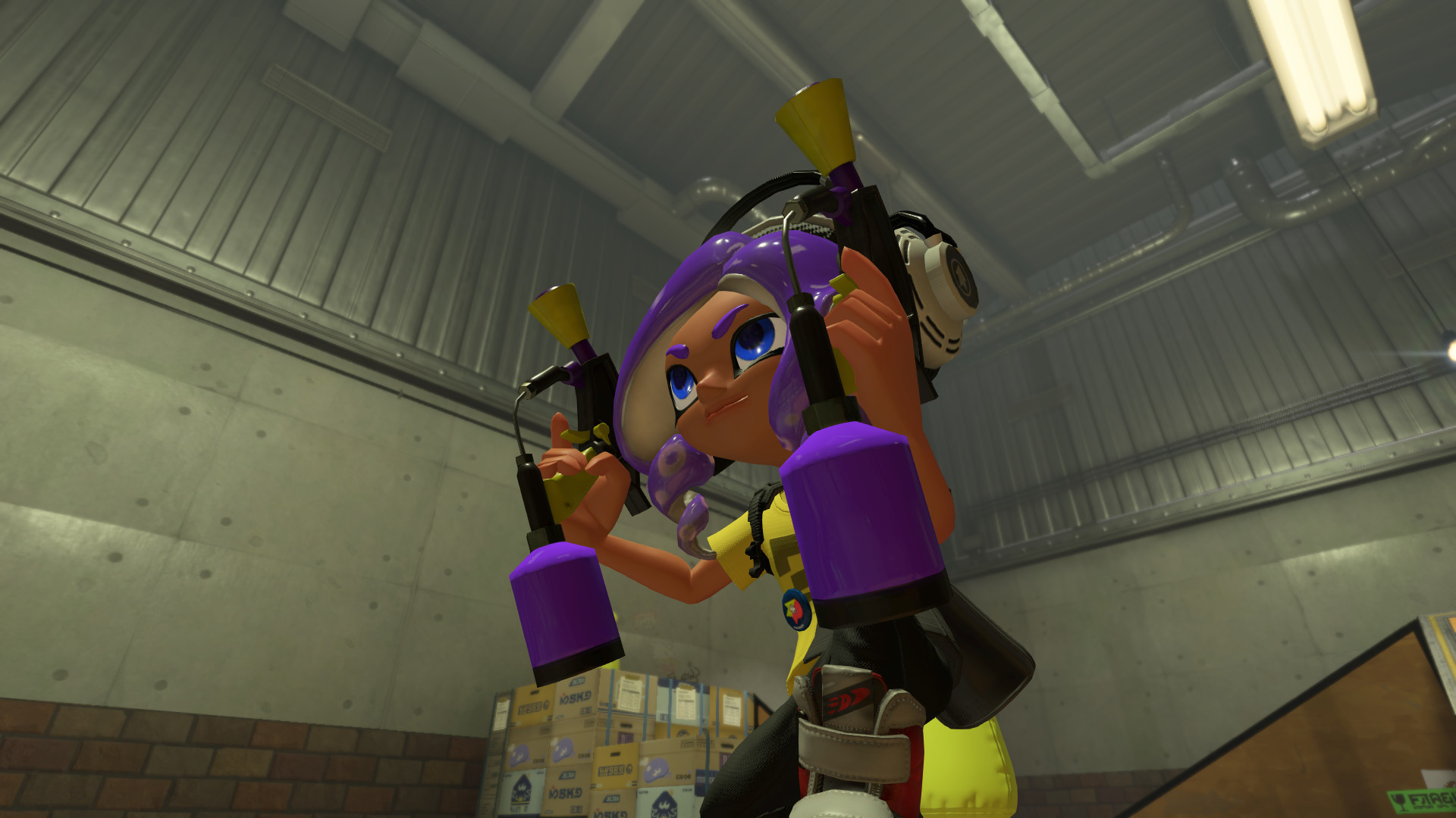 Yellow/Purple Colored Splat Dualies [Splatoon 3] [Mods]
