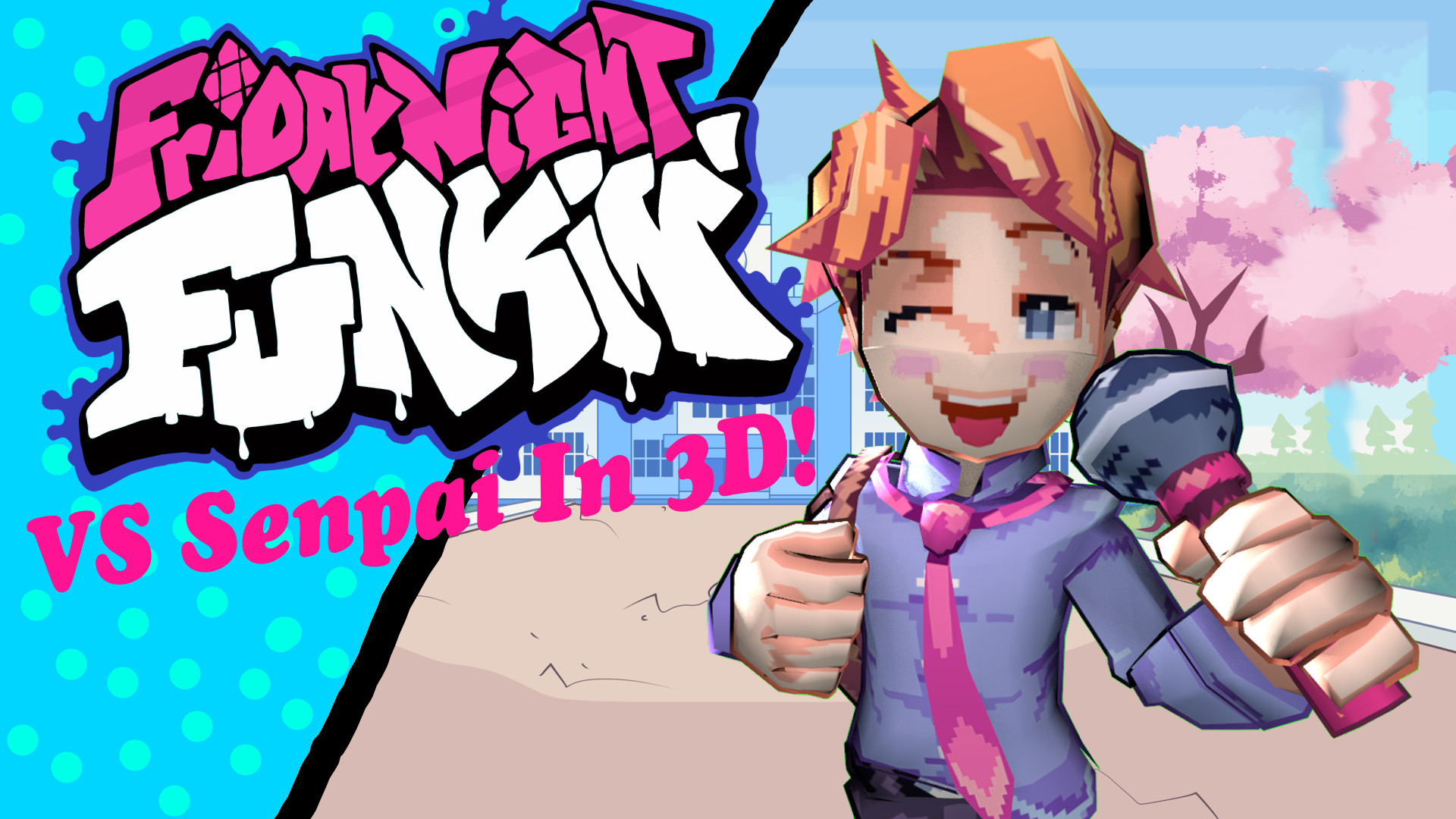 Vs Senpai In 3D! Mod for Friday Night Funkin' | FNF Mods