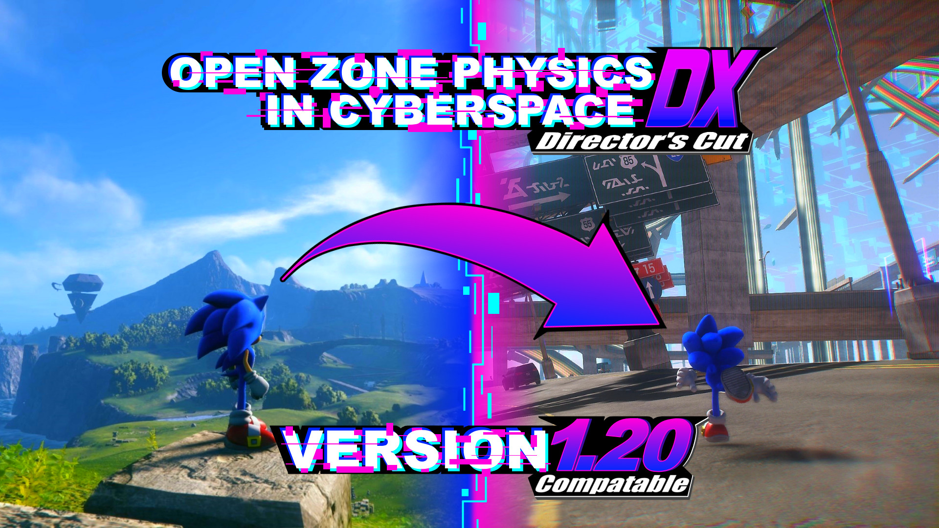 Open Zone Physics in Cyberspace DX (With Momentum) Mod for Sonic Frontiers | Frontiers Mods
