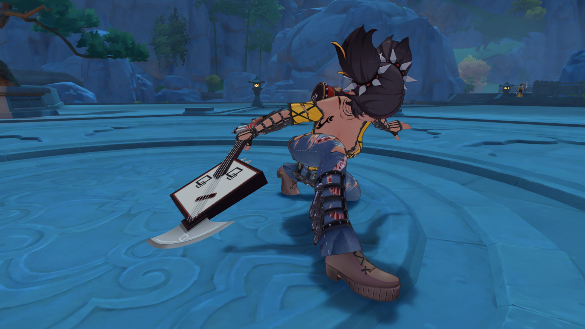 Xinyan Guitar Axe Over Snow Tombed Mod for Genshin Impact | GI Mods