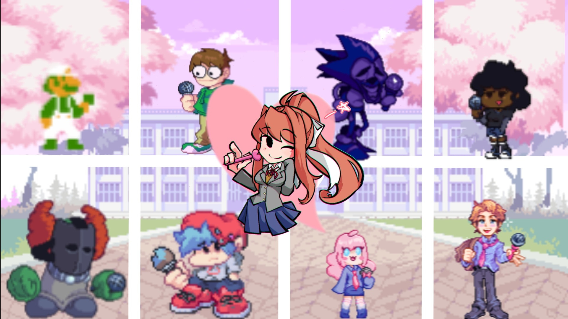 High School Conflict But Everyone Sings It Mod for Friday Night Funkin ...