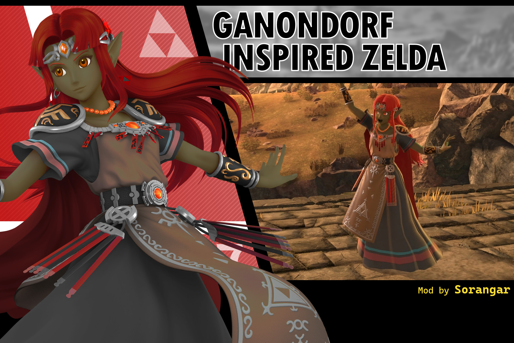 Ganondorf Inspired Zelda Mod for Super Smash Bros. Ultimate | SSBU Mods