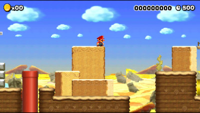 NSMBU Desert Theme Mod for Super Mario Maker for Nintendo 3DS | SMM3DS Mods