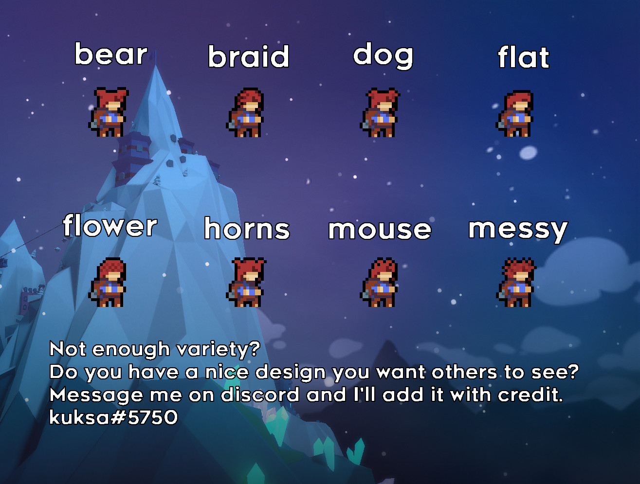 Pet Strawberry / Hyperline Hair Expansion Pack Mod for Celeste ...