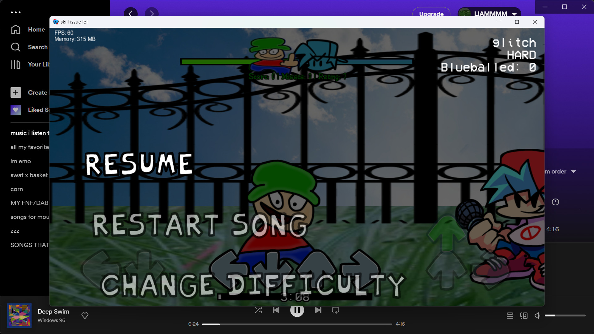 Friday Night Funkin': skill issue Mod for Friday Night Funkin' | FNF Mods