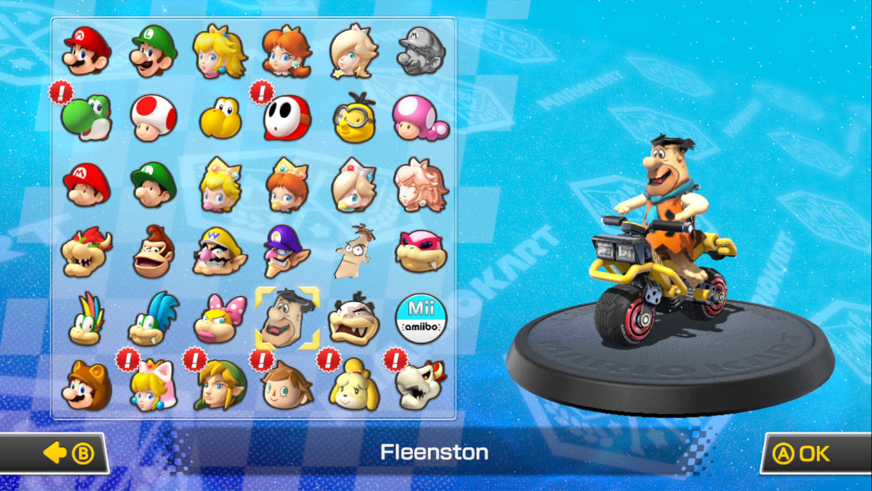 Fred Flintstone Mod for Mario Kart 8 | MK8 Mods