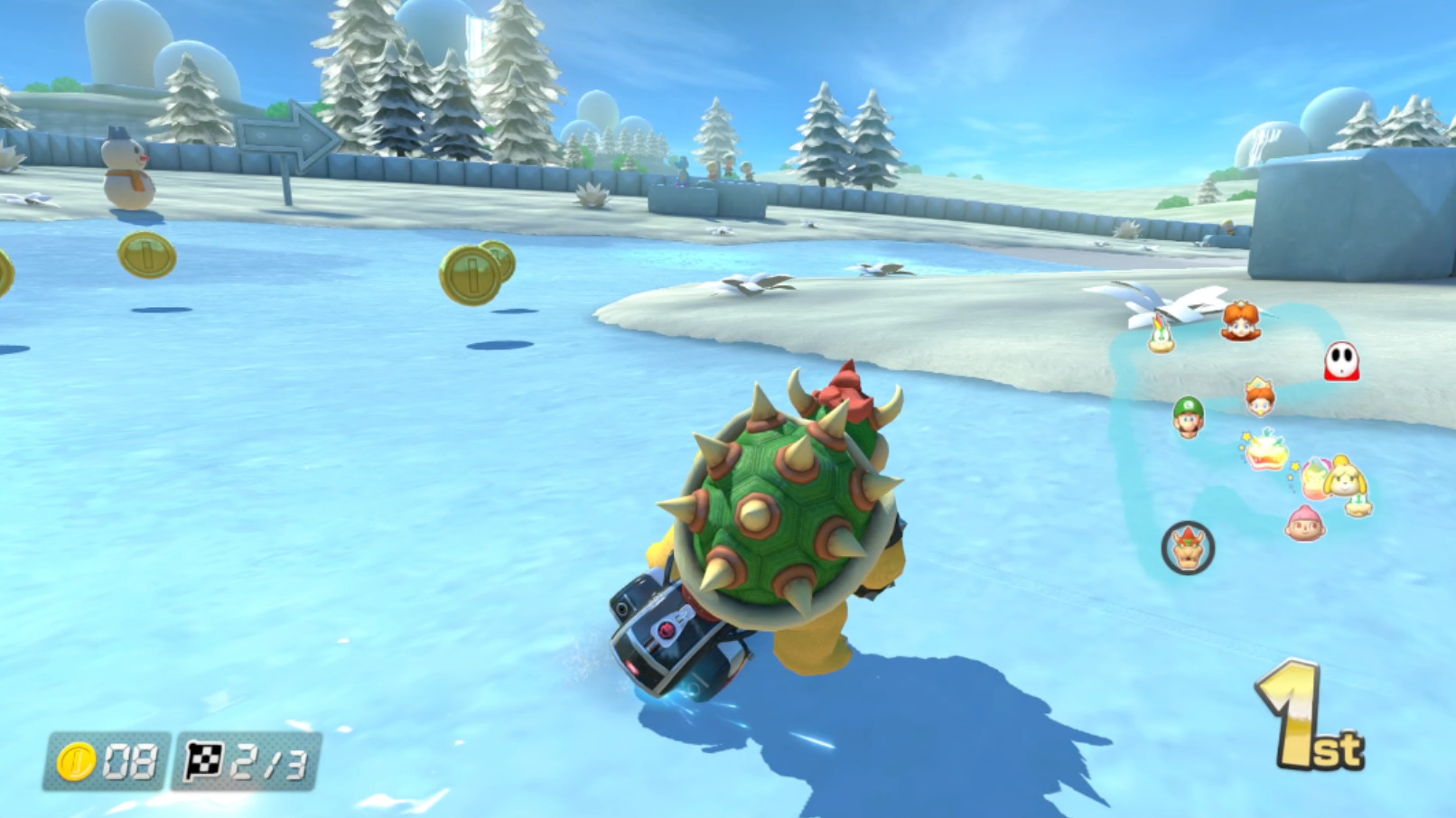 Donuts-Plains-3 snow pack [mario kart 8 deluxe] [Mario Kart 8 Deluxe ...