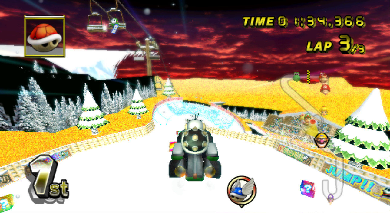 Wii DK Summit but offroad is Lava [Mario Kart Wii] [Mods]