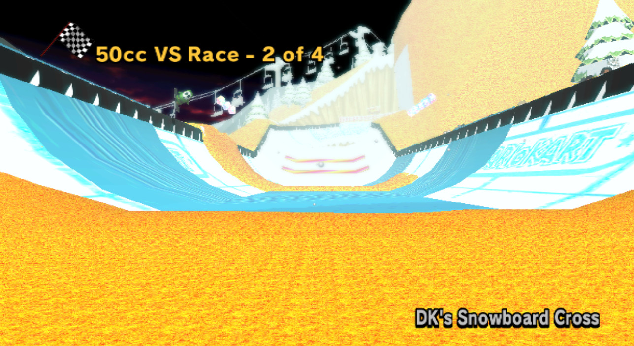 Wii DK Summit but offroad is Lava [Mario Kart Wii] [Mods]