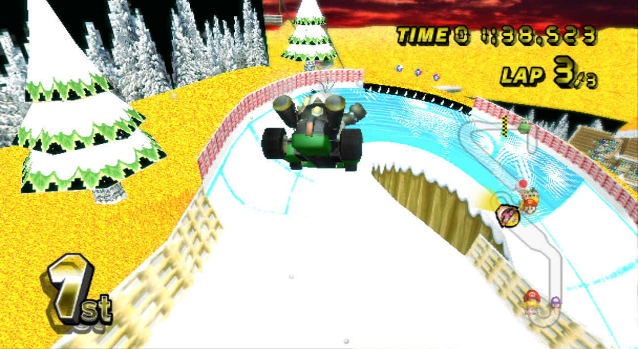 Wii DK Summit but offroad is Lava [Mario Kart Wii] [Mods]