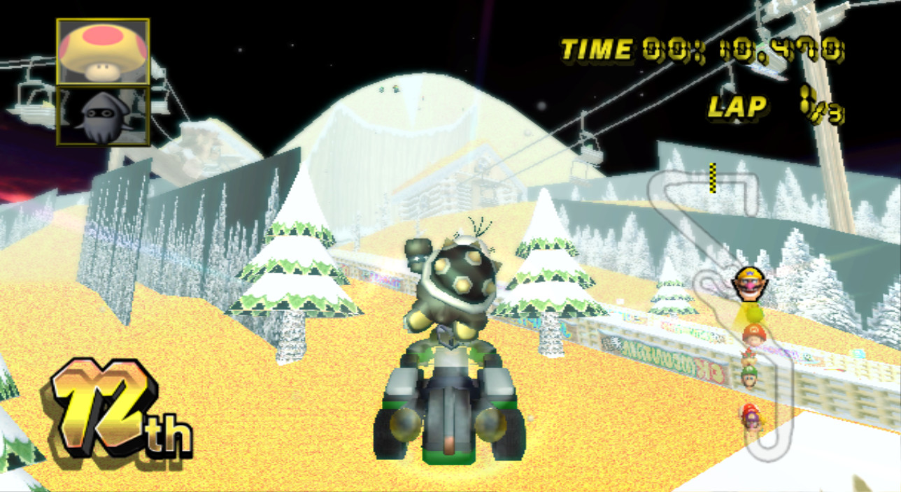 Wii DK Summit but offroad is Lava [Mario Kart Wii] [Mods]