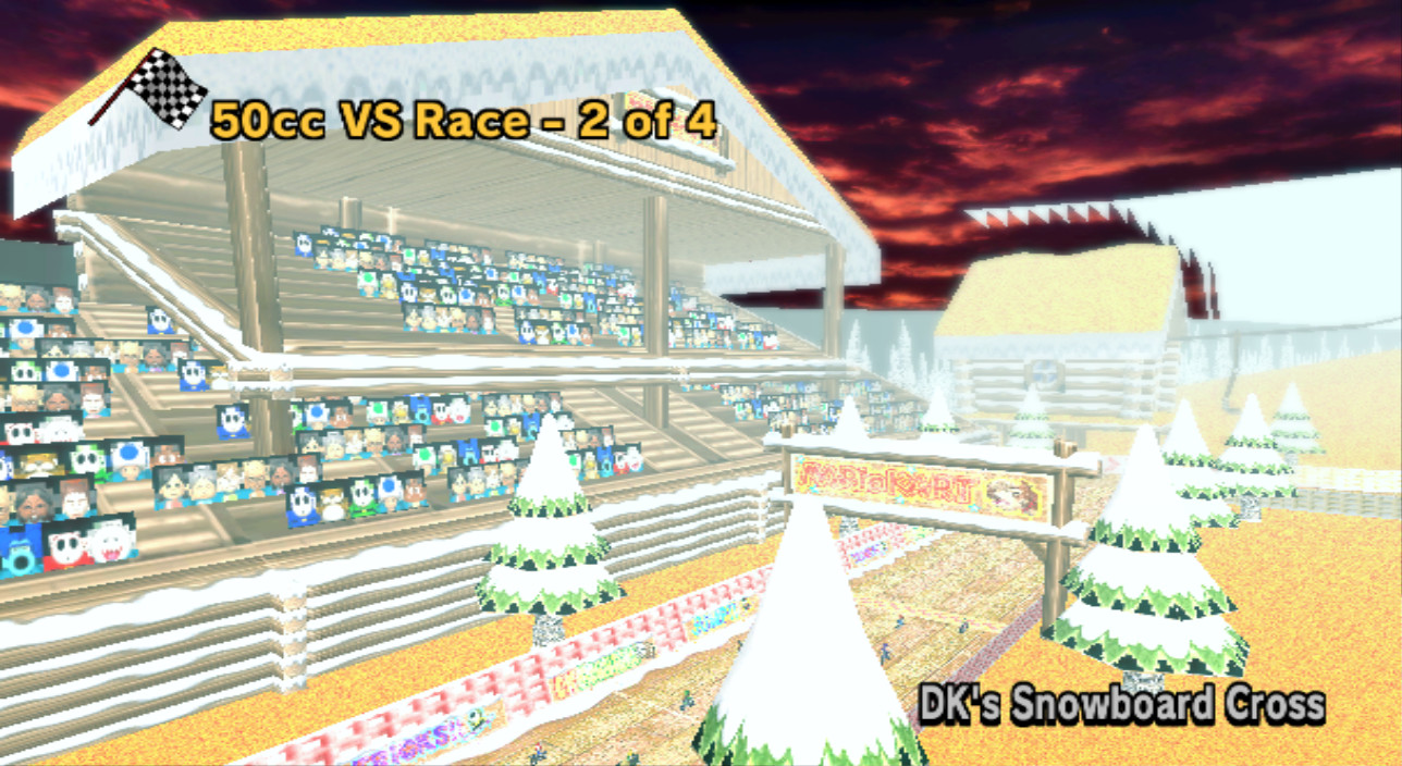 Wii DK Summit but offroad is Lava [Mario Kart Wii] [Mods]