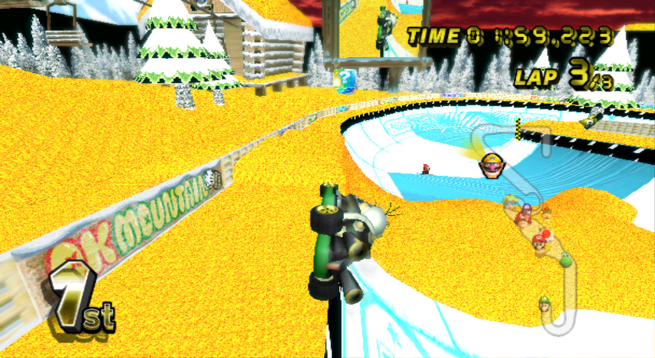 Wii DK Summit but offroad is Lava [Mario Kart Wii] [Mods]