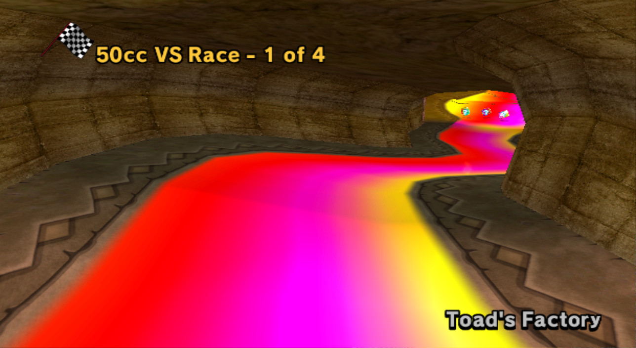 Wii Grumble Volcano but the road is boost [Mario Kart Wii] [Mods]