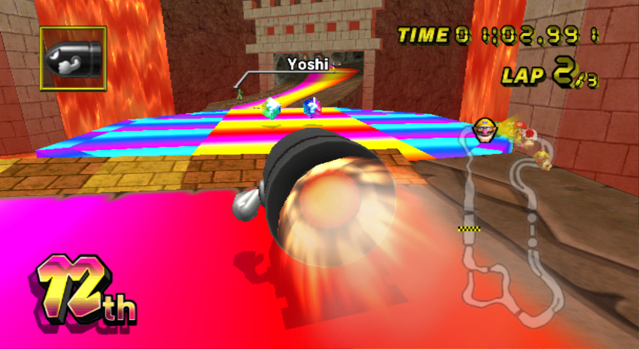 Wii Grumble Volcano but the road is boost [Mario Kart Wii] [Mods]