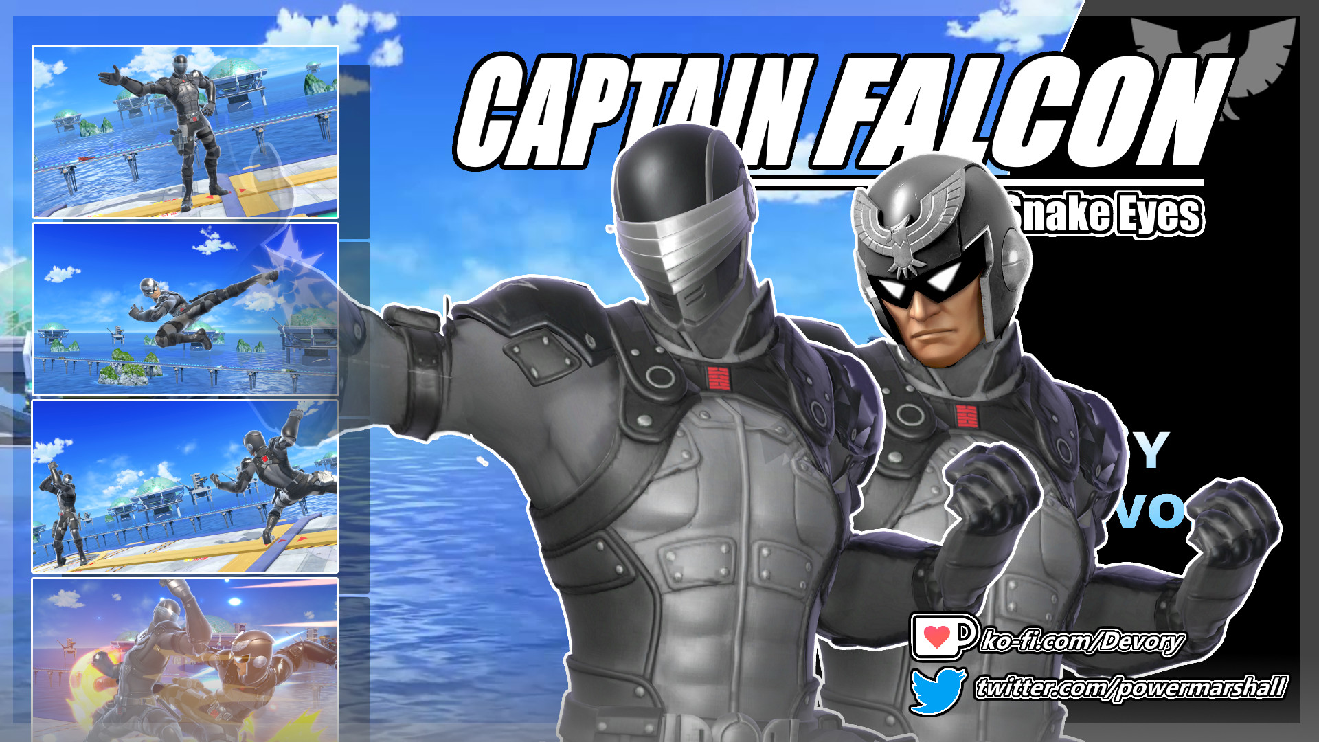 Snake Eyes Captain Falcon Mod for Super Smash Bros. Ultimate | SSBU Mods