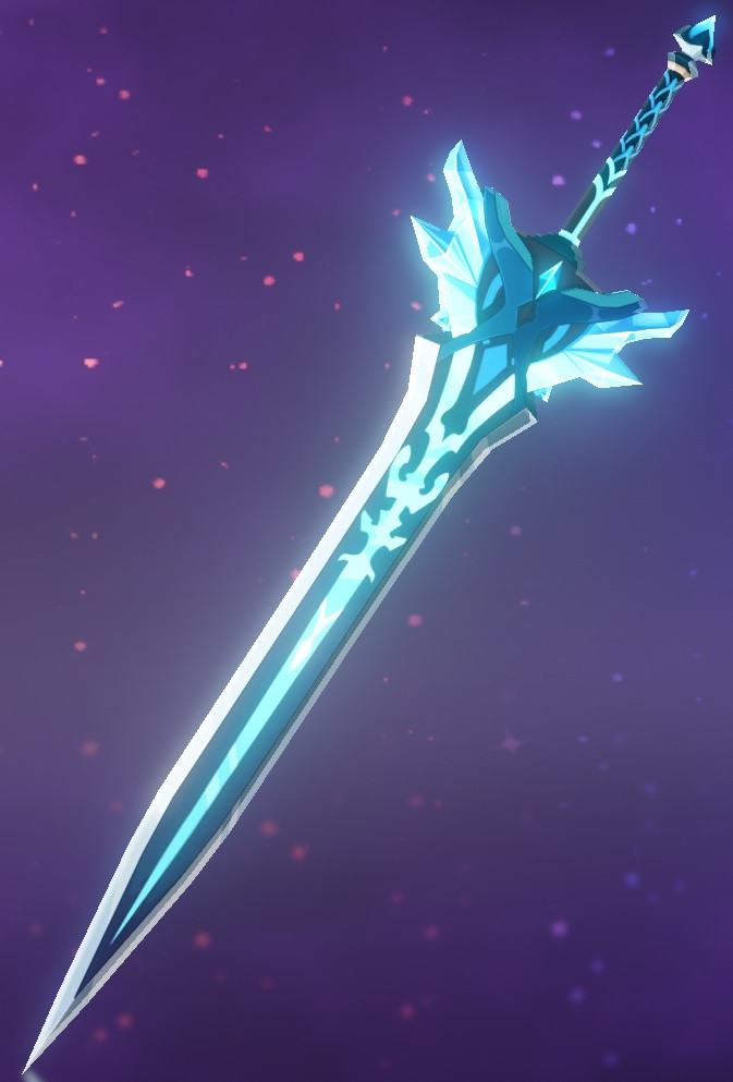 Glowing Snow Tombed Claymore [Genshin Impact] [Mods]