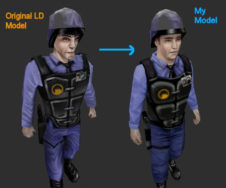 HD Barney with LD Color Style Mod for Half-Life | HL Mods