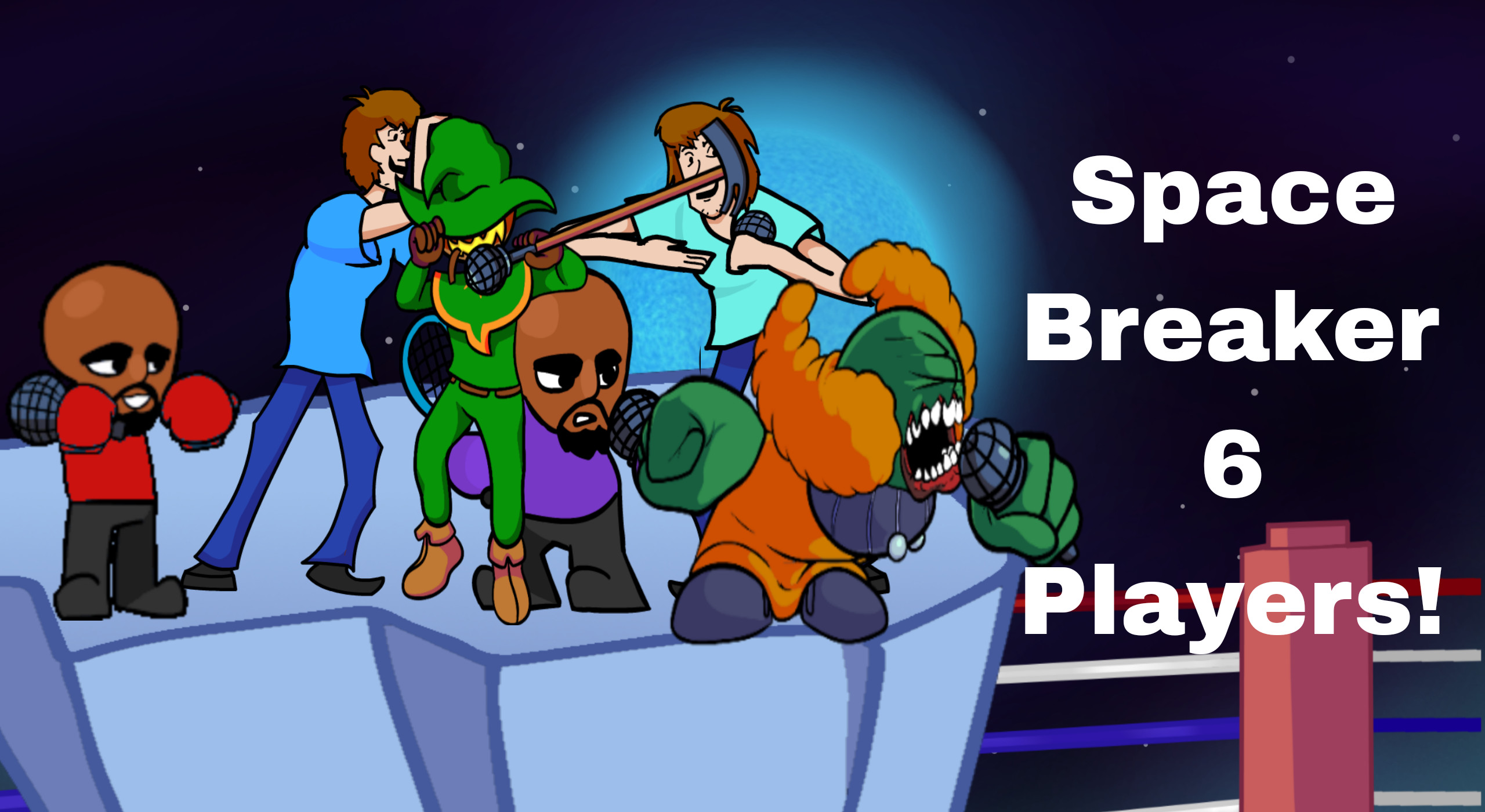 Space Breaker with 6 Players! Mod for Friday Night Funkin' | FNF Mods